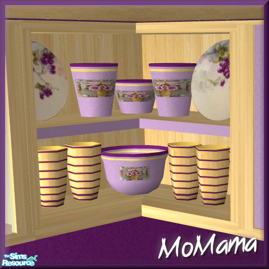 The Sims Resource - NK Lavender Lucca - Wall Unit 3 - Corner