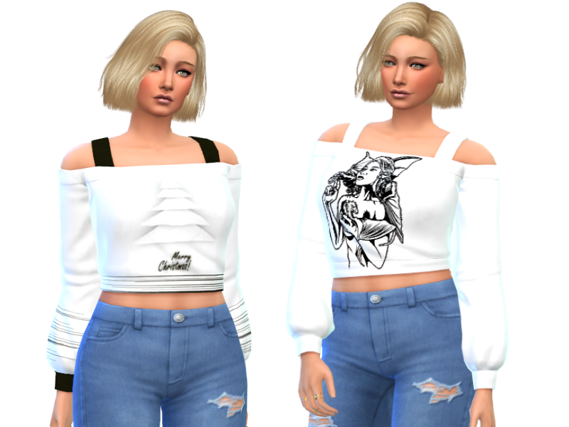 The Sims Resource | Printed top female