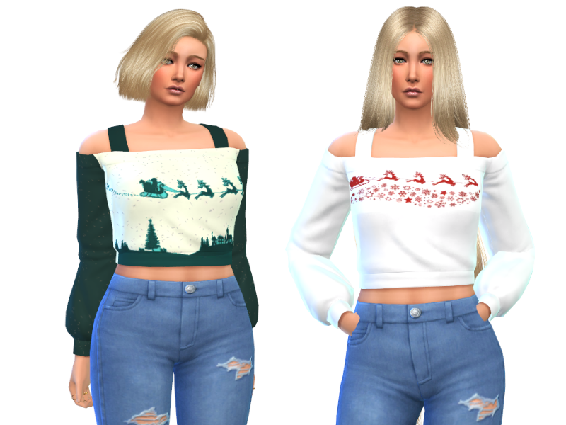 The Sims Resource | Printed top female