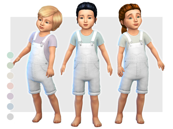 The Sims Resource | Comfy Toddler Overalls 01