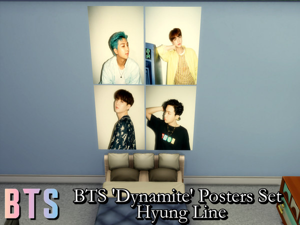 The Sims Resource | BTS 'Dynamite' Posters Set 1 - REQUIRES MESH