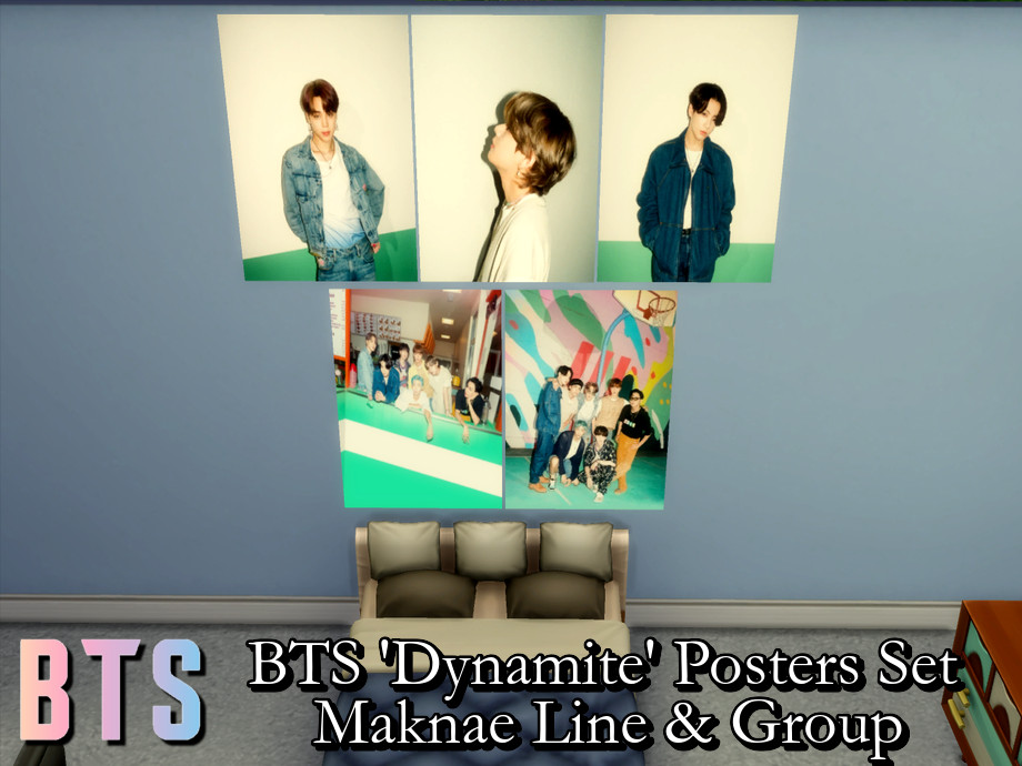 The Sims Resource | BTS 'Dynamite' Posters Set 2 - REQUIRES MESH