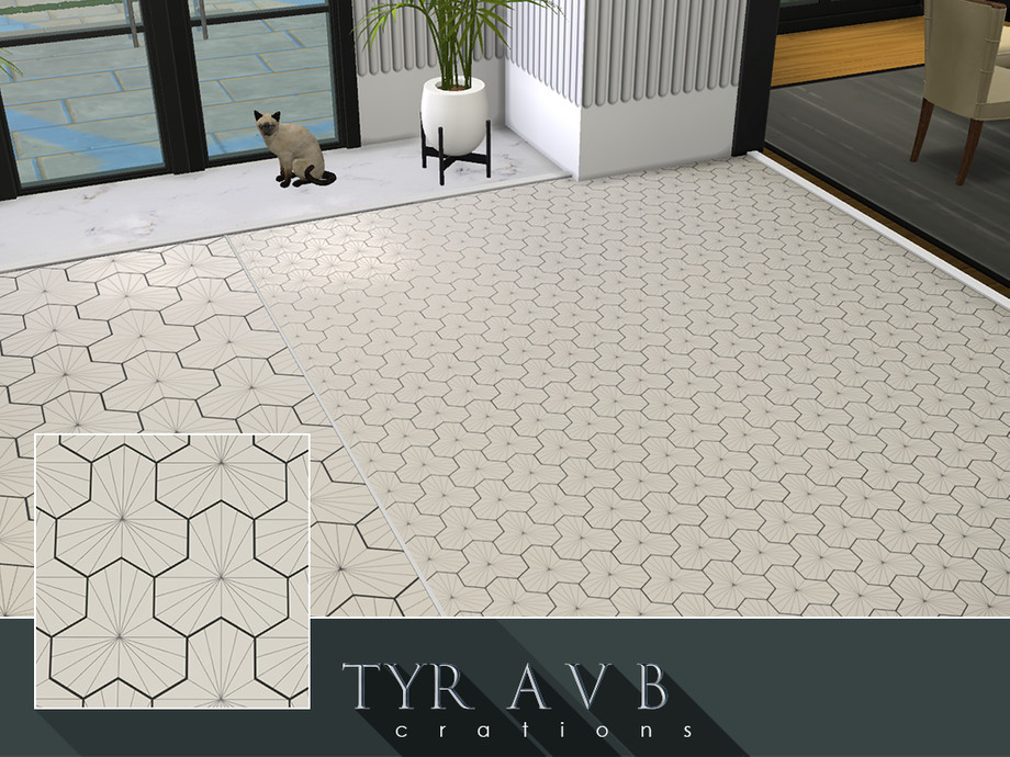 The Sims Resource | Modern Porcelain Sunburst Floor Tiles