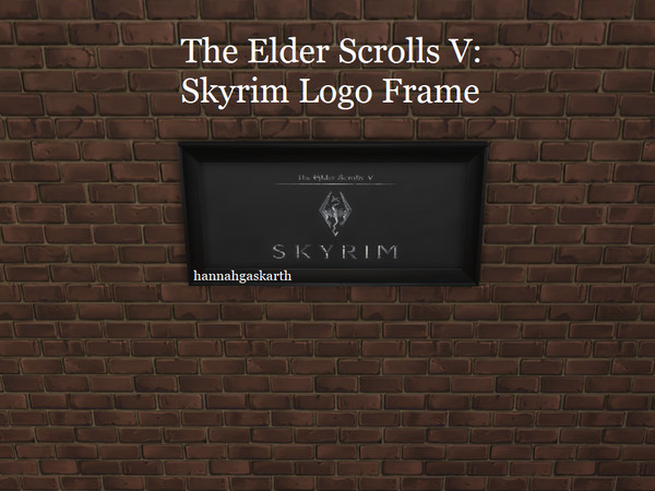 The Sims Resource | The Elder Scrolls V: Skyrim Logo Frame