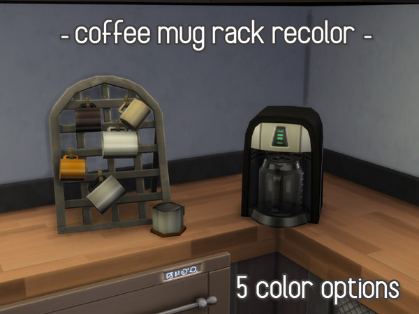 The Sims Resource | Coffee Mug Rack Recolor