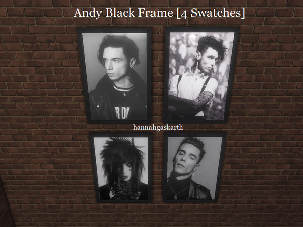 The Sims Resource | Andy Black Frames [4 Swatches]