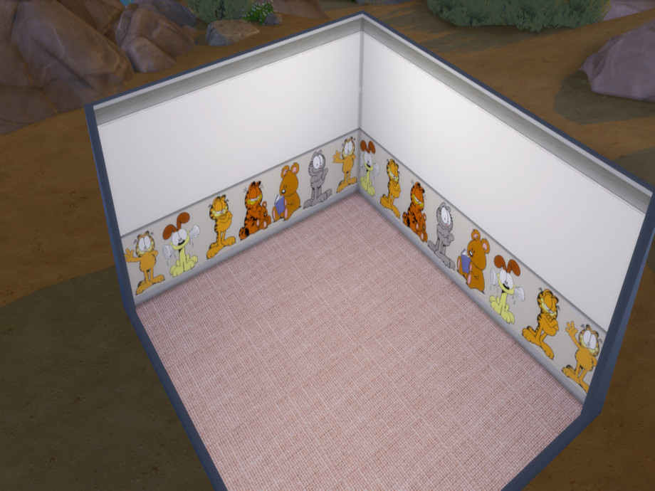 The Sims Resource | Garfield Wall Paper.
