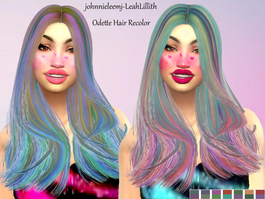 The Sims Resource - LeahLiilith-Odette Hair Recolor