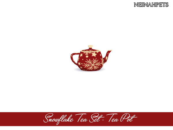 The Sims Resource | Snowflake Tea Set - Tea Pot {Mesh Required}