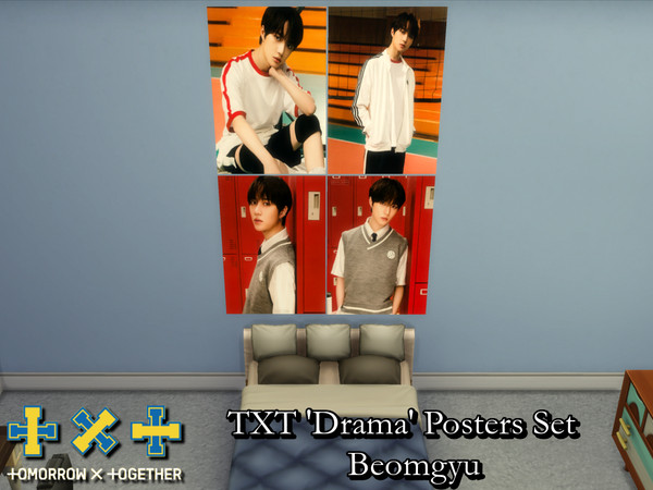 The Sims Resource | TXT Drama Posters Set 3 (Beomgyu) - REQUIRES MESH