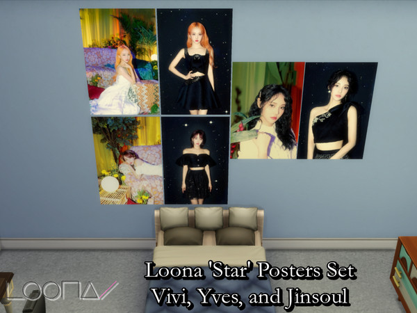 The Sims Resource | Loona Star Posters Set 1 - REQUIRES MESH