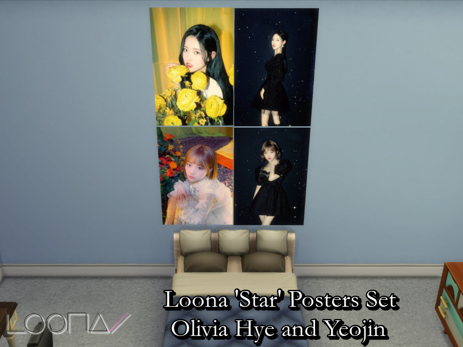 The Sims Resource | Loona Star Posters Set 4 - REQUIRES MESH
