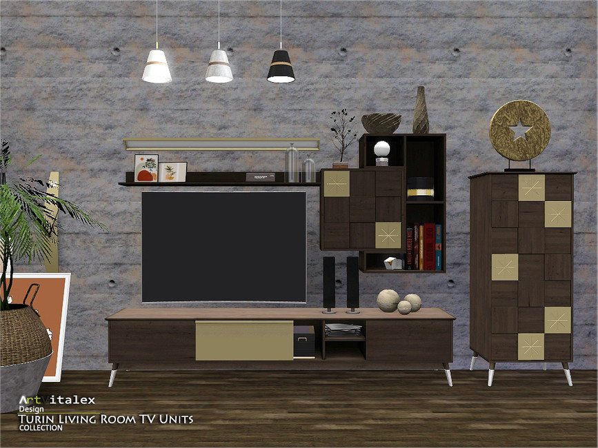 The Sims Resource - Turin Living Room TV Units