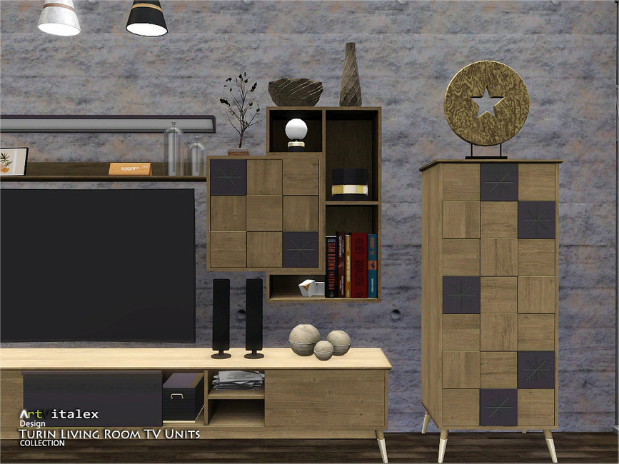 The Sims Resource - Turin Living Room TV Units