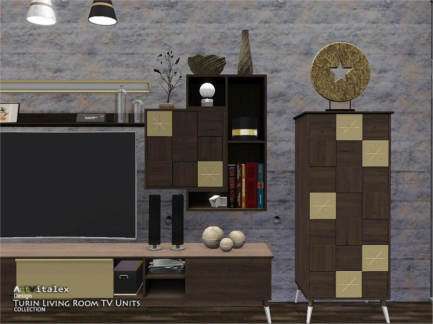 The Sims Resource - Turin Living Room TV Units