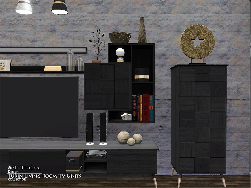 The Sims Resource - Turin Living Room TV Units