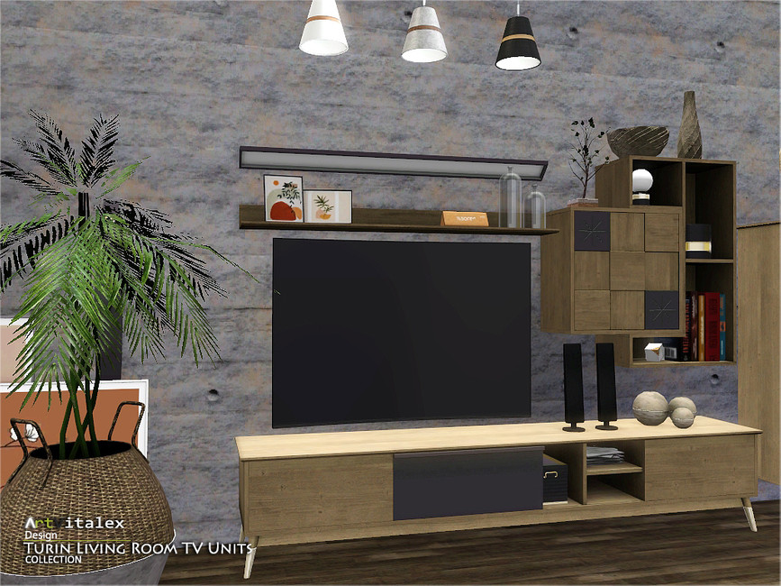 The Sims Resource - Turin Living Room TV Units