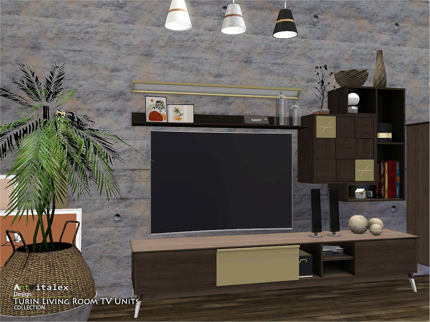 The Sims Resource - Turin Living Room TV Units