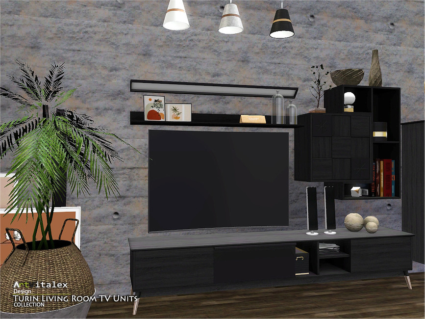 The Sims Resource - Turin Living Room TV Units