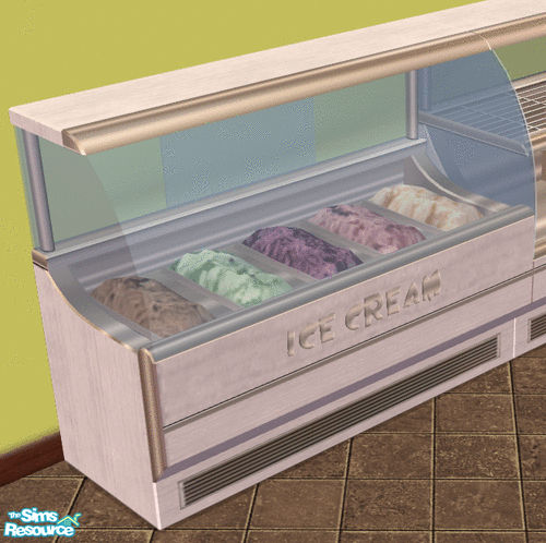 The Sims Resource - Diner Surfaces - White Ice Cream Display