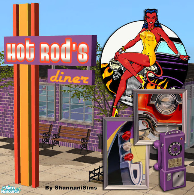 The Sims Resource - Hot Rod's Diner - Decor and More