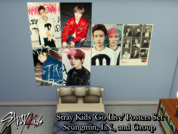 The Sims Resource | Stray Kids Go Live Posters Set 3 - REQUIRES MESH