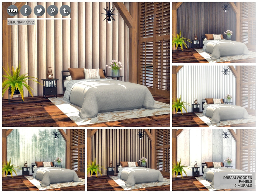 The Sims Resource - Dream Wooden Panels - MURALS