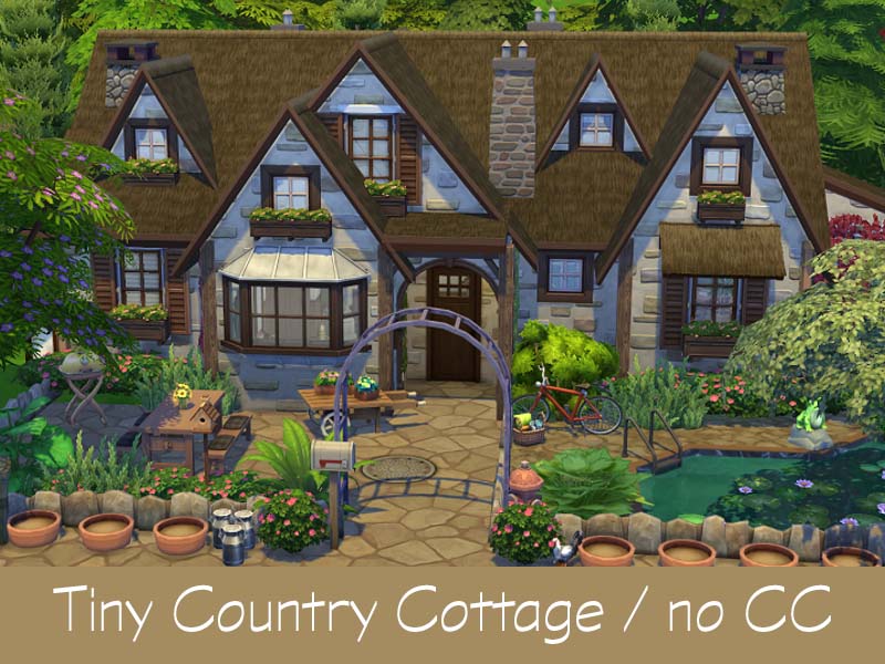 The Sims Resource | Sims 4 // Tiny Country Cottage / no CC