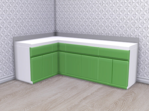 The Sims Resource | Apple White Kitchen Counter