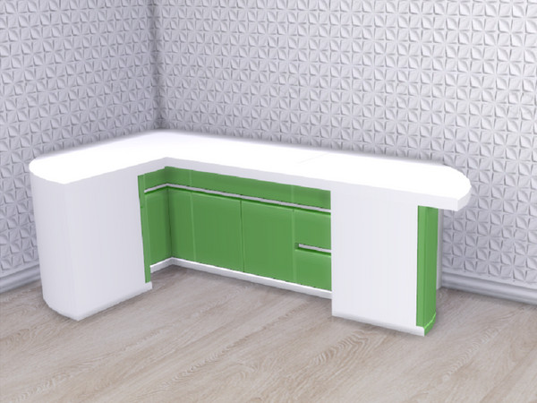 The Sims Resource | Apple White Kitchen Island Counter