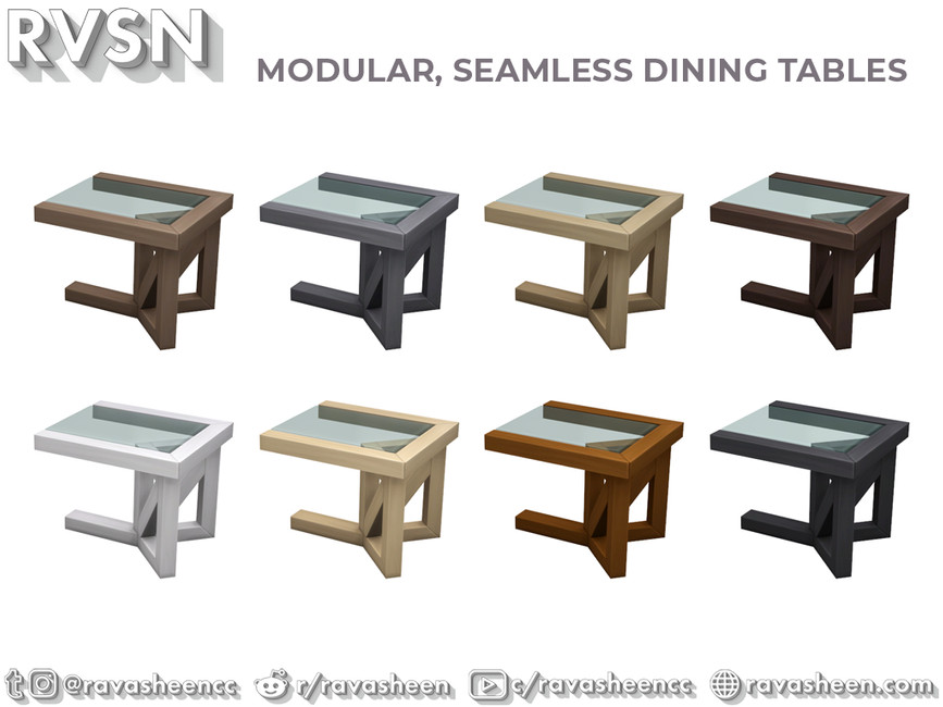 The Sims Resource - Rustic Chic Modular Table - Right End