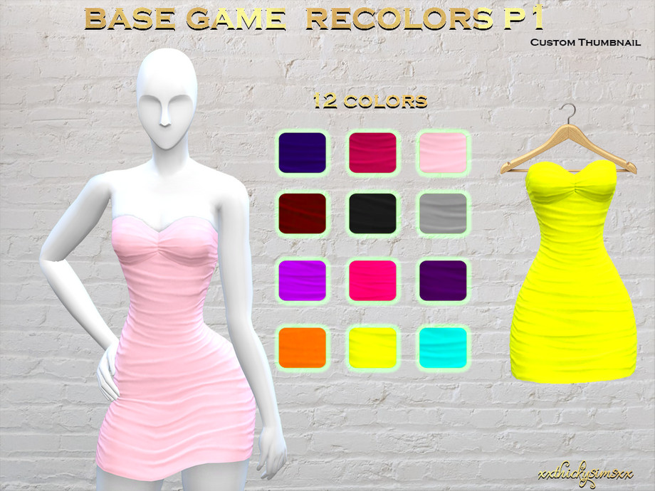 The Sims Resource | Base Game Beautiful Recolors P1