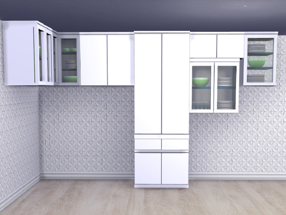 The Sims Resource | Apple White Kitchen Cabinet