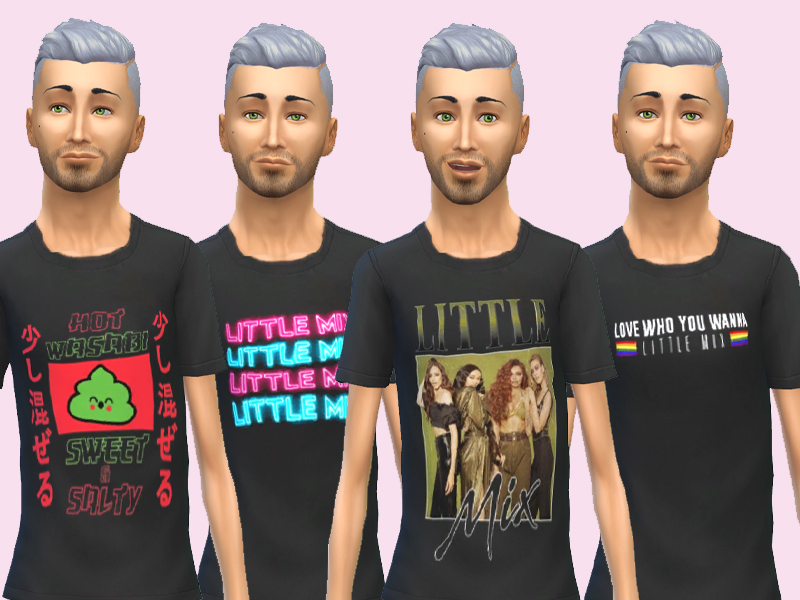 The Sims Resource | Little Mix Classic Band Tees