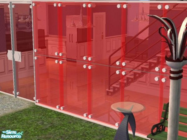 The Sims Resource | Modern fullsize window No.2 -red glass