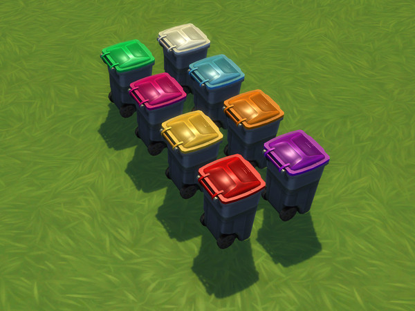 The Sims Resource | Wheeled Trash Bin