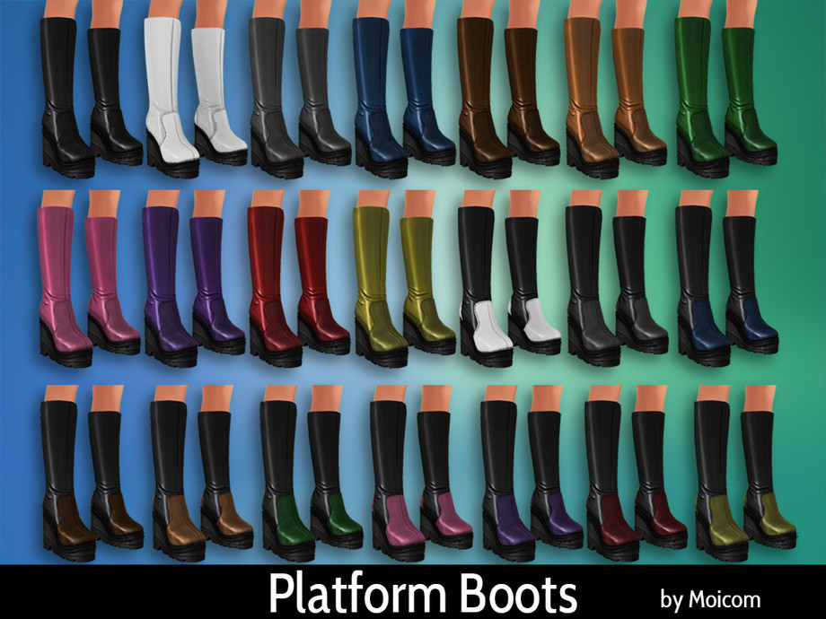 The Sims Resource | Platform Boots with cover On