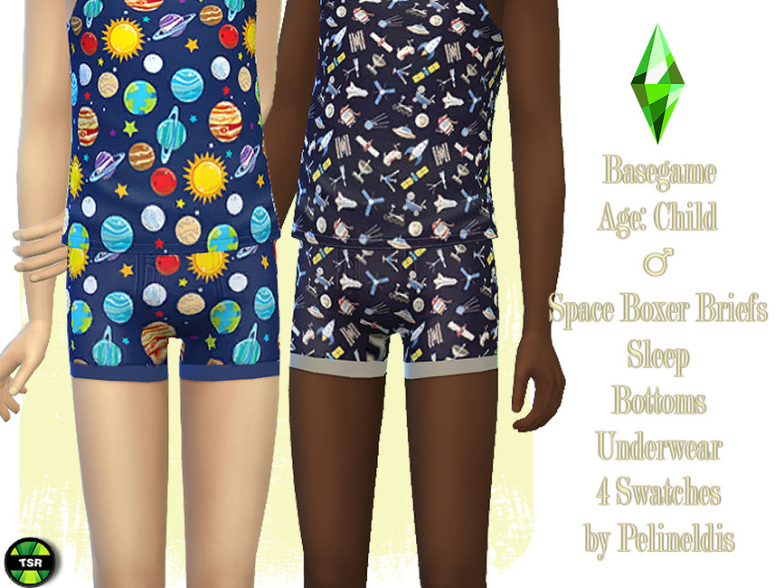 The Sims Resource - Space Boxer Briefs