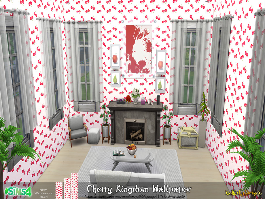 The Sims Resource | XxThickySimsxX's Cherry-Kingdom Wallpaper