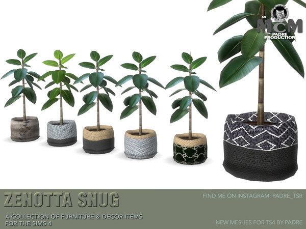 The Sims Resource - Zenotta Snug Rubber Plant - Ficus Robusta