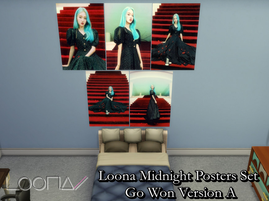The Sims Resource - Loona 'Midnight' Posters (Version A) Set 8 ...