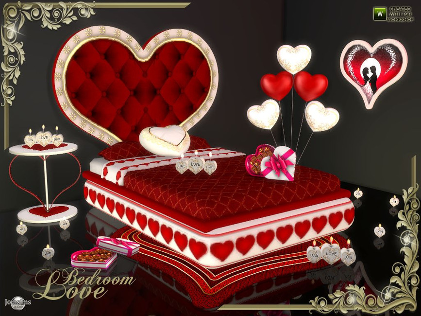 The Sims Resource - love decorations bedroom
