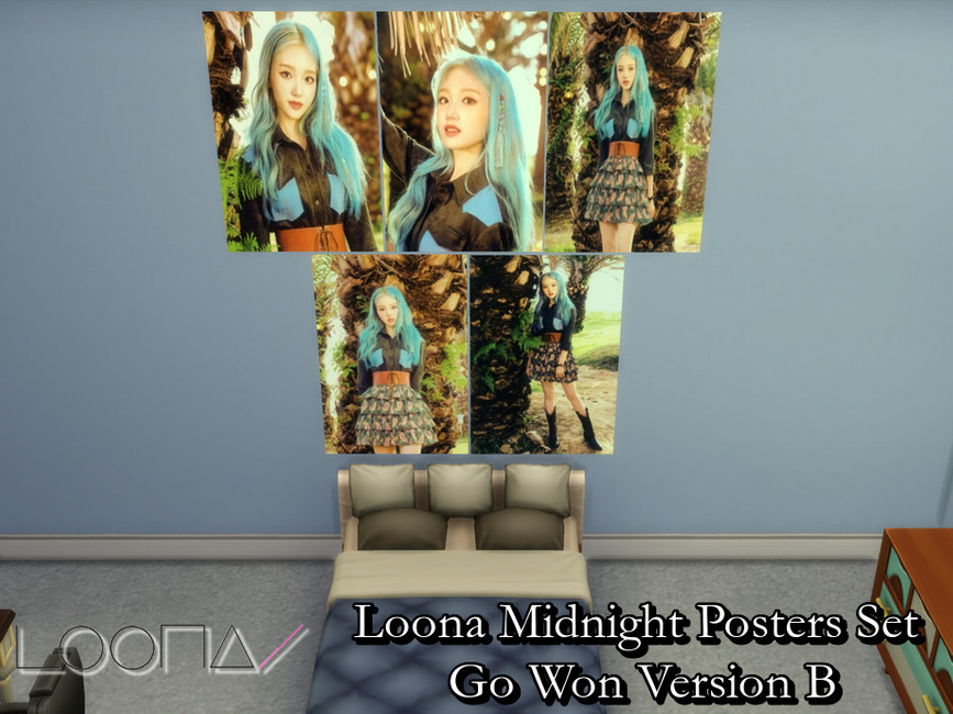 The Sims Resource - Loona 'Midnight' Posters (Version B) Set 8 ...