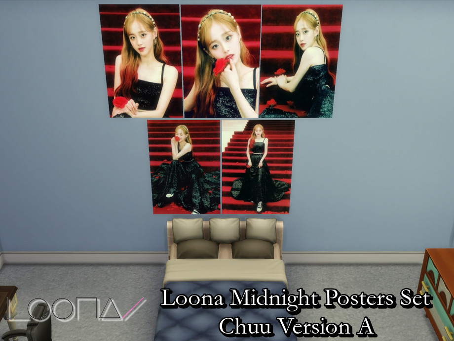 The Sims Resource | Loona 'Midnight' Posters (Version A) Set 5 ...