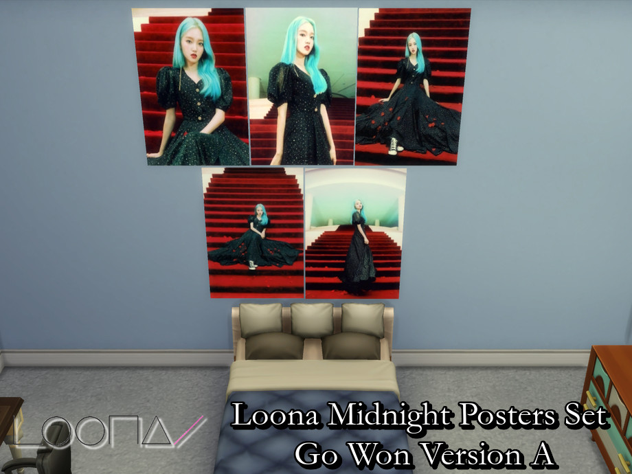 The Sims Resource | Loona 'Midnight' Posters (Version A) Set 8 ...