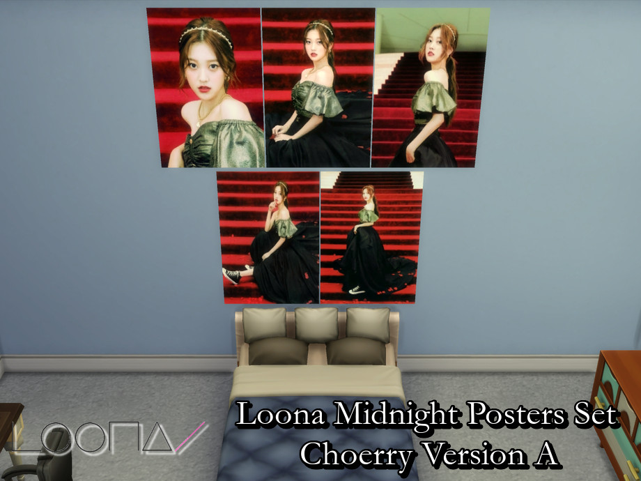 The Sims Resource | Loona 'Midnight' Posters (Version A) Set 9 ...