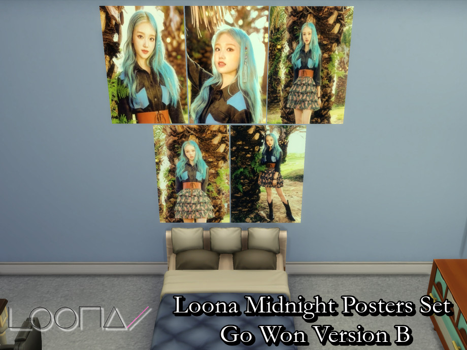 The Sims Resource | Loona 'Midnight' Posters (Version B) Set 8 ...