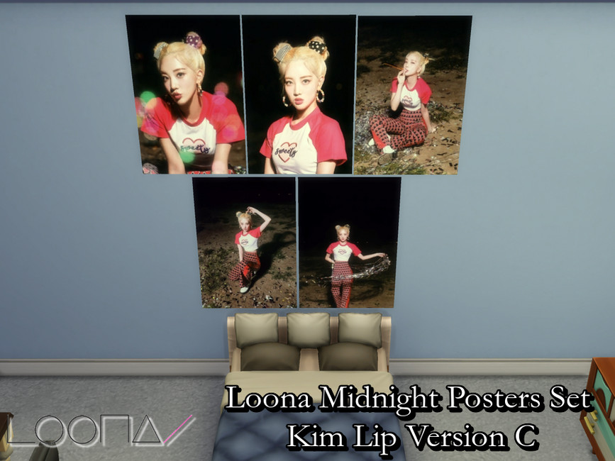 The Sims Resource - Loona 'Midnight' Posters (Version C) Set 4 ...