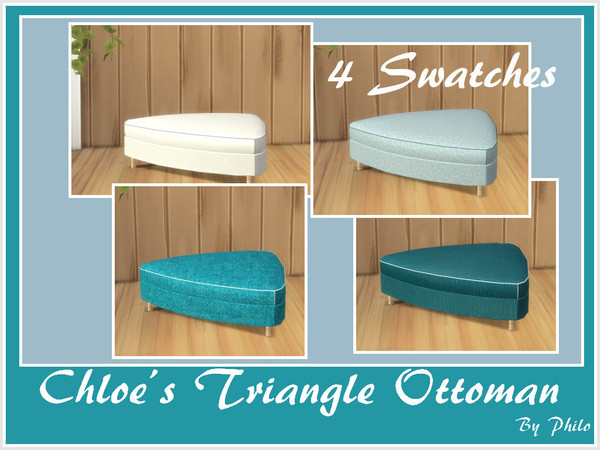 The Sims Resource | Chloe's Triangle Ottoman [Mesh Required]