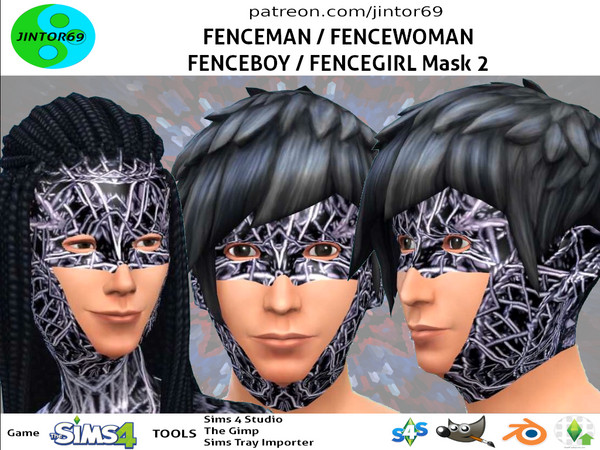 The Sims Resource | FenceMan / FenceWoman / FenceBoy / FenceGirl Mask 2